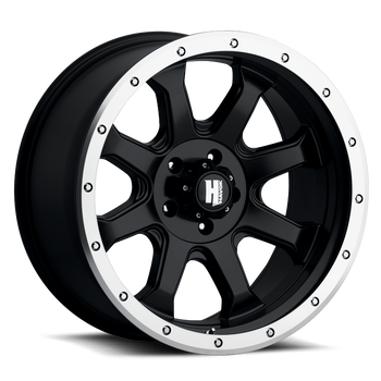 Havok 105 Wheels Rims 20x9 5x127 Dark Flat Black W/ Machined Ring -12mm ...