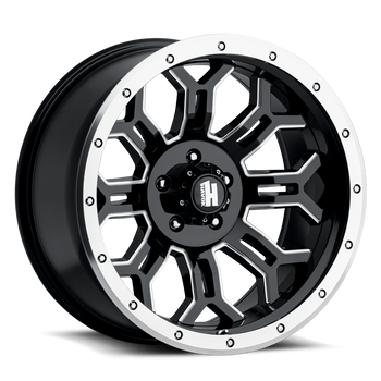 Havok 108 Wheels Rims 20x9 5x127 Dark Flat Black W/ Machined Ring -12mm ...