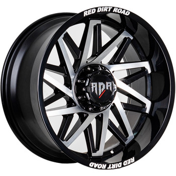 Red Dirt Road Rd28 20x10 6x135 6x139.7 Black Machine -18 Wheels
