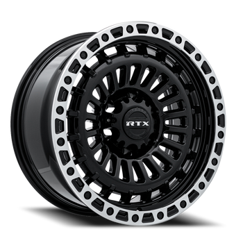Rtx Moab Wheels Rims 18x9 5x127 Gloss Black Machined Lip -15mm | 083134