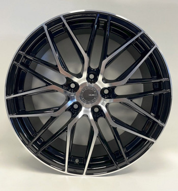 Velsen 555 Wheels Rims 18x8 5x120 Black Machined 38mm | VEL555-8866BM
