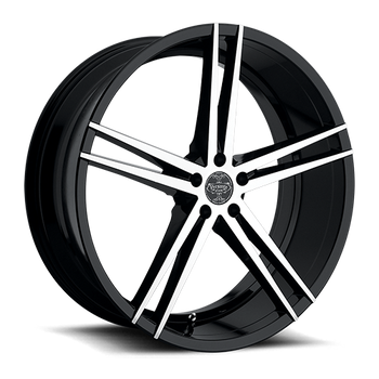 Versante 238 Wheels Rims 24x9.5 5x120 Black Machined 30mm | VER238-24966BM
