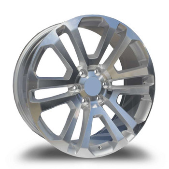 Replica R6702 Wheels Rims 22x9 6x5.5 (6x139.7) Silver Machined 31 ...