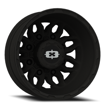 Vision Dually Korupt 410 Wheels Rims 17x6.5 8x210 Satin Black -143mm