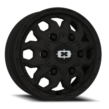 Vision Dually Korupt 410 Wheels Rims 16x6 6x180 Satin Black 84mm