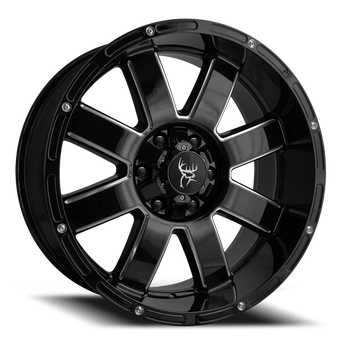 Hd Offroad 8-Point Wheels Rims 20x9 6x135 6x139.7 Gloss Black W/ Milled ...