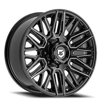 Gear Off Road 770Bm Wheels Rims 20x9 8x180 Gloss Black Milled 18mm ...