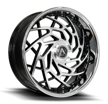Azad Az Reign Wheels Rims 24x10 Blank Custom Drilled Black With ...
