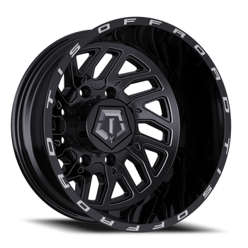 Tis Dually 544Bm Wheels Rims 20x8.25 8x210 Gloss Black W/ Milled ...