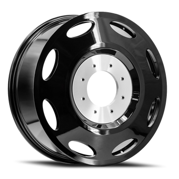 Xf Off-Road Dually Inner Wheels Rims 20x8.25 8x165.1 Gloss Black 100mm