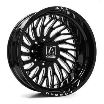 Axe Dually Af10 Wheels Rims 24x8.25 8x210 Gloss Black Milled -146mm