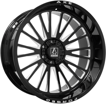 Axe Af7 Forged Wheels Rims 26x14 8x165.1 Gloss Black Milled -76mm ...