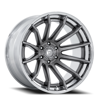 Fuel Fc403 Burn Wheels Rims 22x12 5x127 Platinum With Chrome Lip -44mm ...