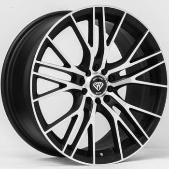 White Diamond W3267 Wheels Rims 17x7.5 5x114.3 5x120 Black Machined ...