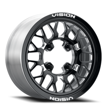 Vision Storm 346 Atv Wheels Rims 15x6 4x136 Gloss Black Milled Spoke ...