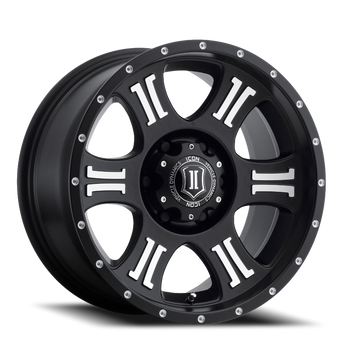Icon Alloys Shield Wheels Rims 17x8.5 6x135 Satin Black Machined 6mm ...