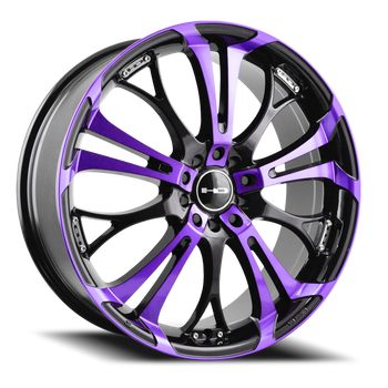 Hd Spinout Wheels Rims 20x8 5x115 5x120 Gloss Purple & Black W ...