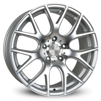 Klassik Rader Pro Spoke Wheels Rims 19x8.5 5x112 Gloss Silver Machined ...