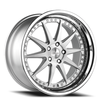 Rennen Csl-1 Wheels Rims 20x8.5 5x110 Silver Brushed W/ Chrome Step Lip ...