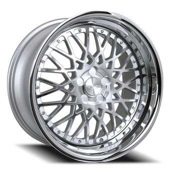 Rennen Csl-5 Wheels Rims 20x8.5 5x114.3 Silver Brushed W/ Chrome Step ...