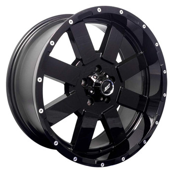 Bby Offroad 03 Fat Boy Wheels Rims 20x9 8x180 Black W/ Milled Rivets ...