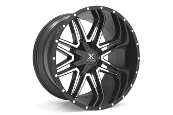 Karma Offroad K21 Wheels Rims 22x12 5x139.7 5x150 Black Machined -44mm ...