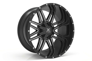 Karma Offroad K21 Wheels Rims 20x10 5x139.7 5x150 Black Milled -12mm ...