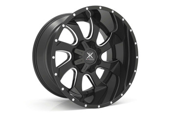 Karma Offroad K27 Wheels Rims 20x10 5x139.7 5x150 Black Milled -12mm ...