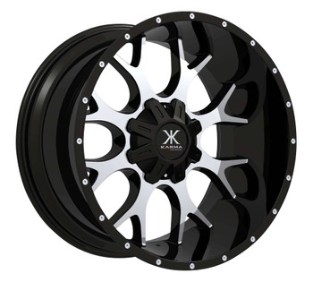 Karma Offroad K31 Wheels Rims 20x10 5x139.7 5x150 Black Machined -12mm ...