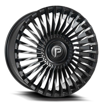 Pinnacle Slayer P328 Wheels Rims 22x9 5x112 5x120 Gloss Black Milled ...