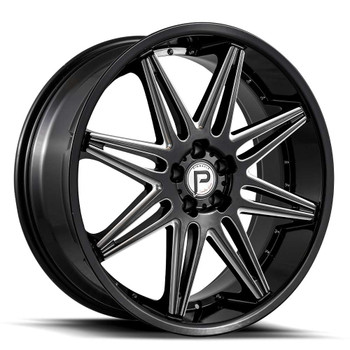 Pinnacle Vibe P200 Wheels Rims 22x9 5x114.3 Gloss Black Milled 35mm ...