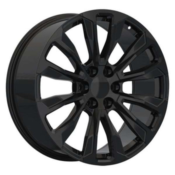 Replica 204 Wheels Rims 24x10 6x139.7 Gloss Black 31mm | REP204-24185B
