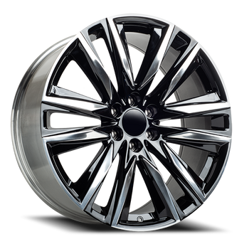 Replica1 Rp35 22x9 6x139.7 High Polish Black 28mm Wheels