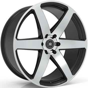 Karma Kustom K4 Wheels Rims 22x9 5x114.3 Black Machined 38mm | K4 ...