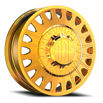 Adf Dually Roulette Wheels Rims 22x8.25 8x170 24K Gold 144mm
