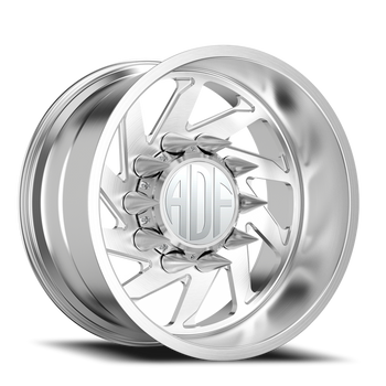Adf Dually Contractor Wheels Rims 22x14 10x225 Brushed -76mm