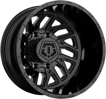 Tis Dually 544B Wheels Rims 22x8.25 8x200 Gloss Black -198mm