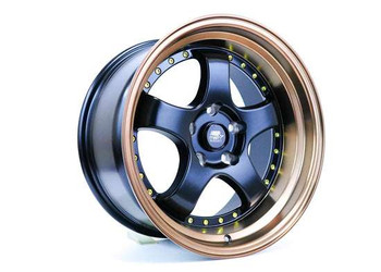 Mst Mt07 Wheels Rims 17x9 5x114.3 Gloss Black W/Bronze Machined Lip ...