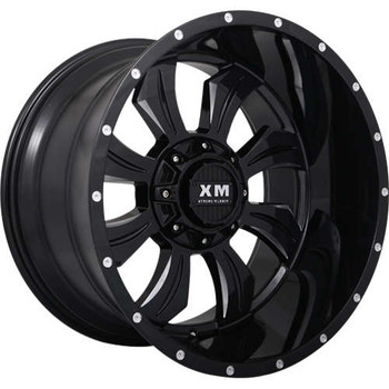 Xm Offroad Xm-323 Wheels Rims 22x12 5x115 5x127 Gloss Black Milled ...