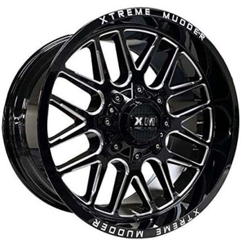 Xm Offroad Xm-338 Wheels Rims 20x10 8x180 Gloss Black Milled -6mm ...