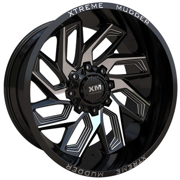 Xm Offroad Xm-343 Wheels Rims 22x12 8x170 Gloss Black Milled -44mm ...
