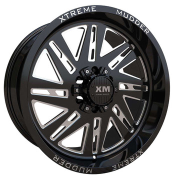 Xm Offroad Xm-347 Wheels Rims 20x10 6x139.7 6x135 Gloss Black Milled ...