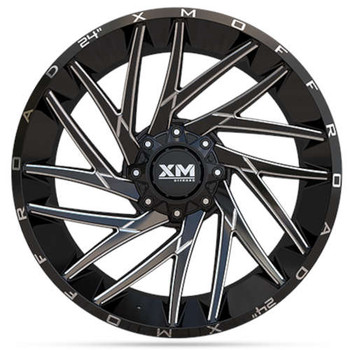 Xm Offroad Xm-351 Wheels Rims 24x10 5x115 5x127 Gloss Black Milled -6mm ...