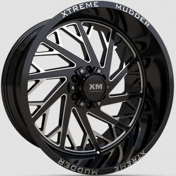 Xm Offroad Xm-400 Wheels Rims 22x12 5x139.7 5x150 Black Milled -44mm ...