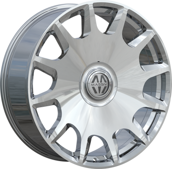 Massiv 927 Wheels Rims 22x9 5x112 5x114.3 Chrome W/ Floating Cap 40mm ...