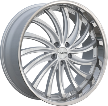 Ravetti M15 20x8.5 5x120 Silver Brushed Stainless 35 Wheels