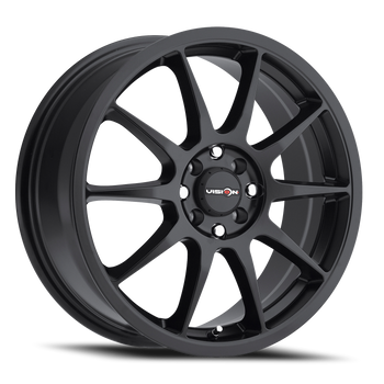 Vision Bane 425 Wheels Rims 16x7 4x100 4x108 Matte Black 42mm | 425 ...