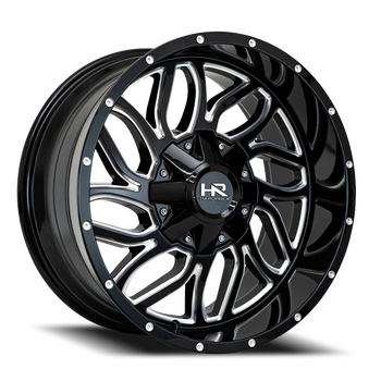 Hardrock Offroad Destroyer Wheels Rims 22x10 8x170 Gloss Black Milled ...