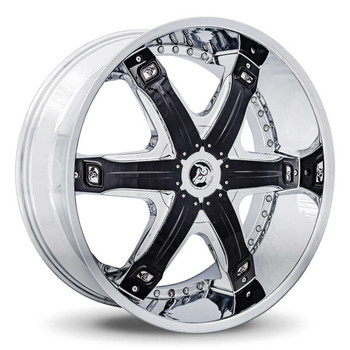 Diablo Fury Wheels Rims 26x10 6x139.7 Chrome 15mm | FUR-2611391578XL