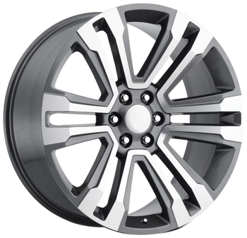 Replica 791 Wheels Rims 22x9 6x139.7 Gunmetal Machined Face 24mm | 3 ...